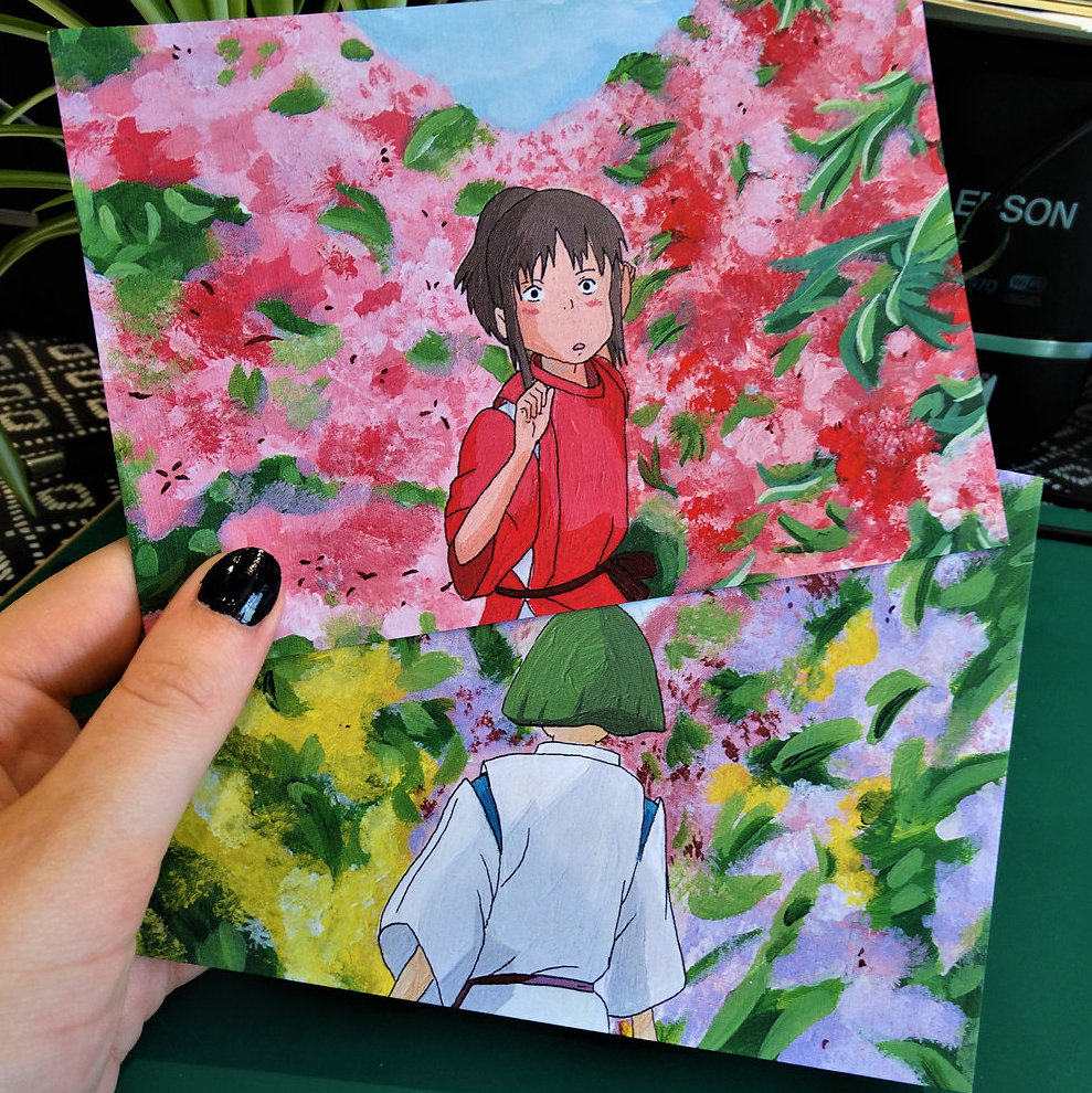 Spirited Away Haku and Chihiro Running - Etsy