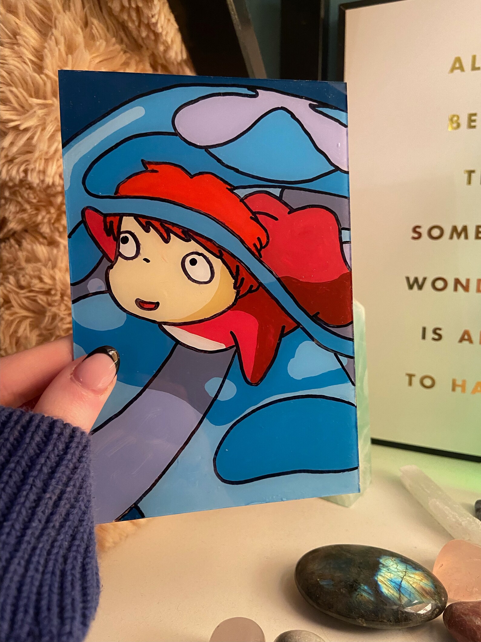 Ponyo Glass Painting A6 Ponyo Print - Etsy