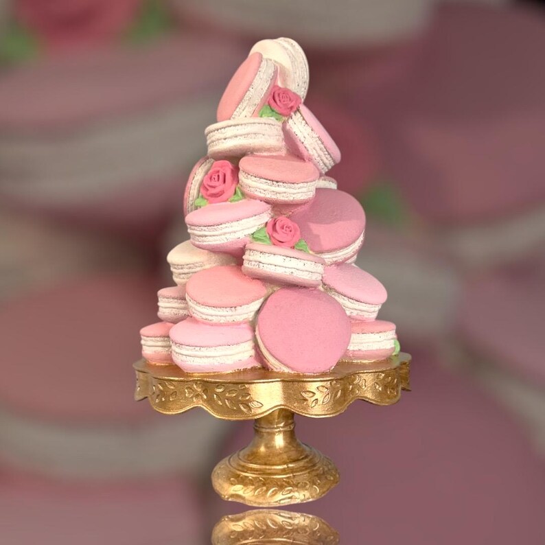 Pink Macaron Tower - Etsy