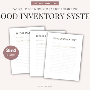 Best Food Inventory System, Printable Pantry, Fridge & Freezer ...