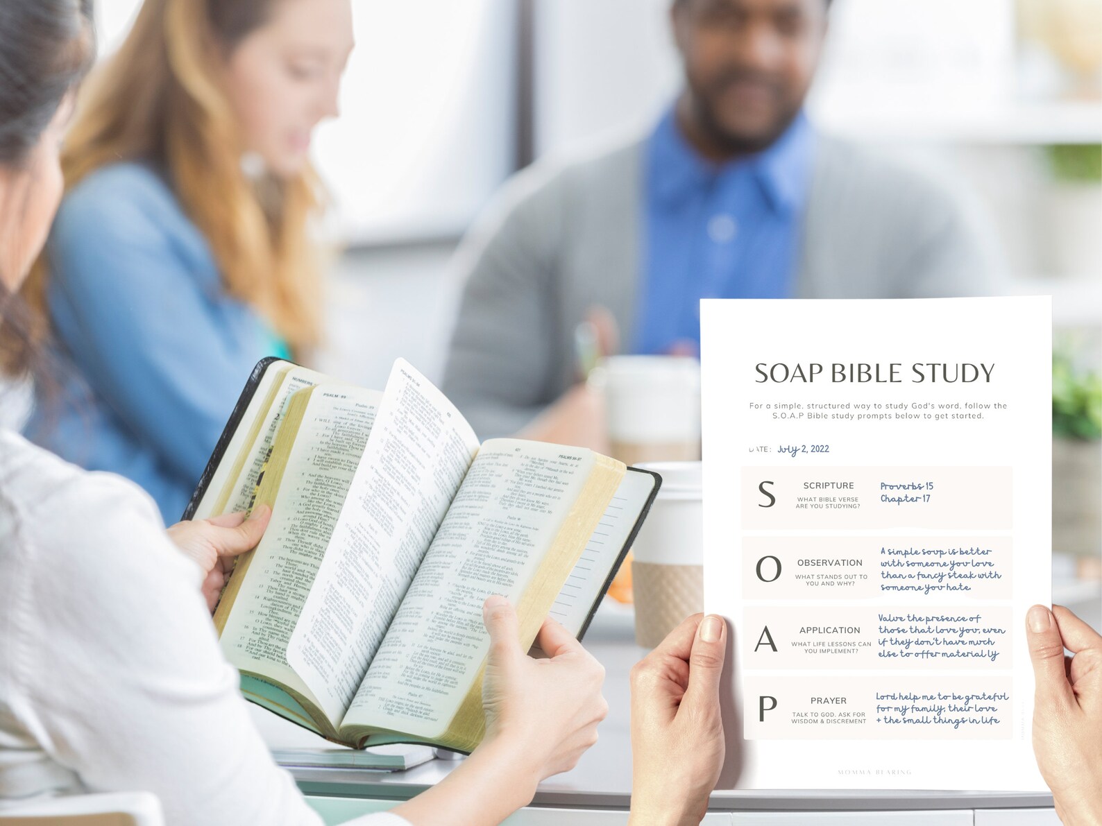 Simple SOAP Bible Study Printable, Christian Scripture Worksheet ...