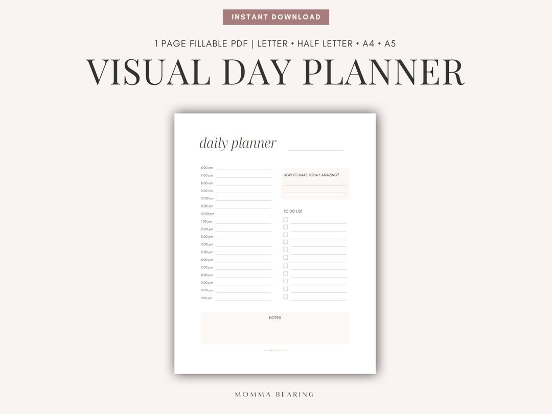 Best Visual Daily Planner, Printable ADHD Adult Schedule, Digital to Do ...