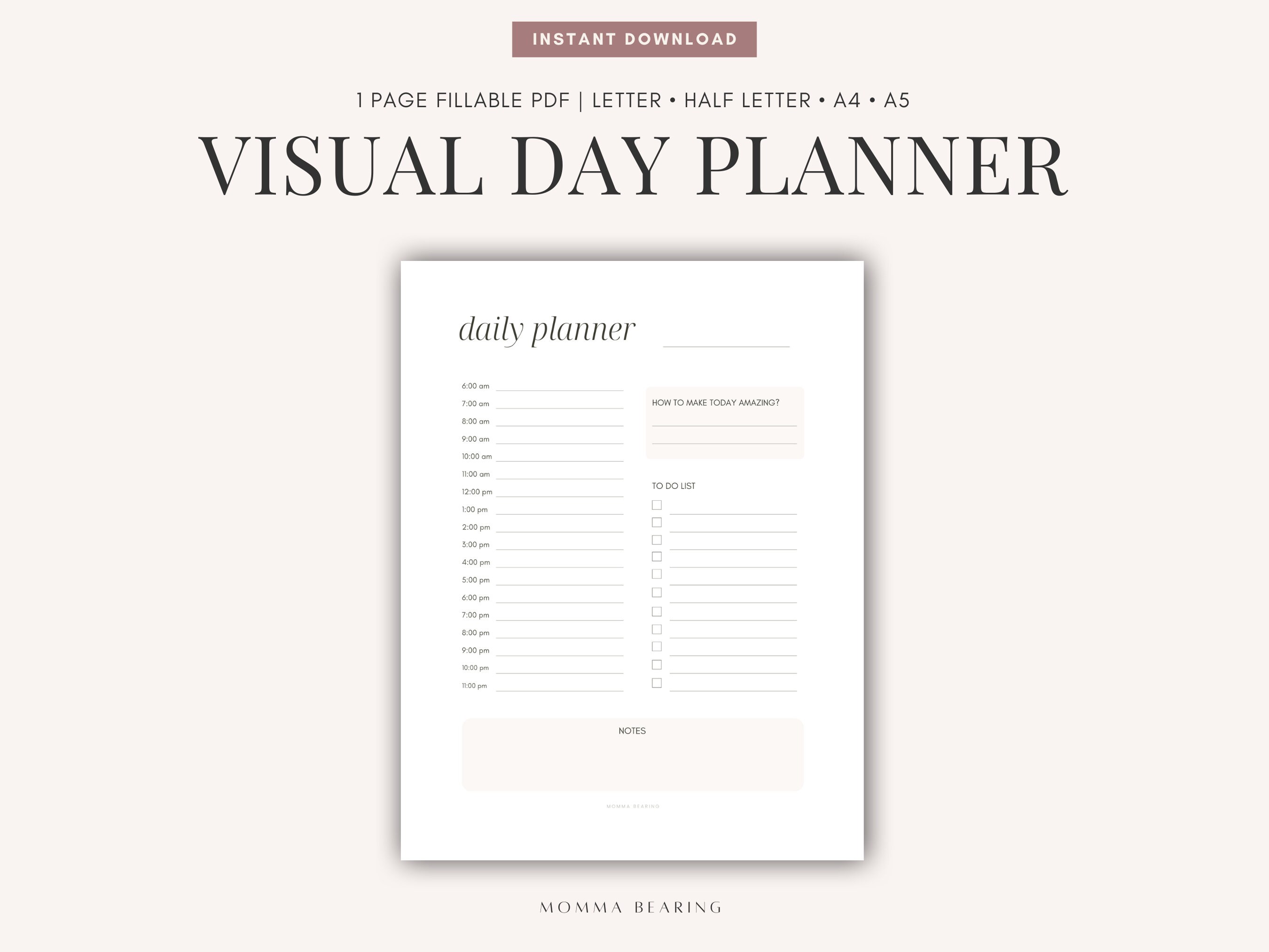 Best Visual Daily Planner, Printable ADHD Adult Schedule, Digital to Do ...