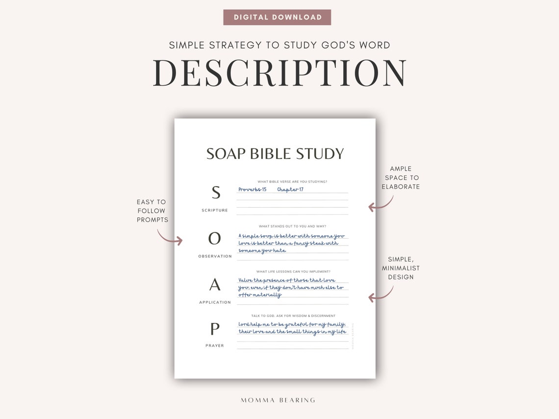 Kid's Bible Study Printable, S.O.A.P Sunday School Activities ...