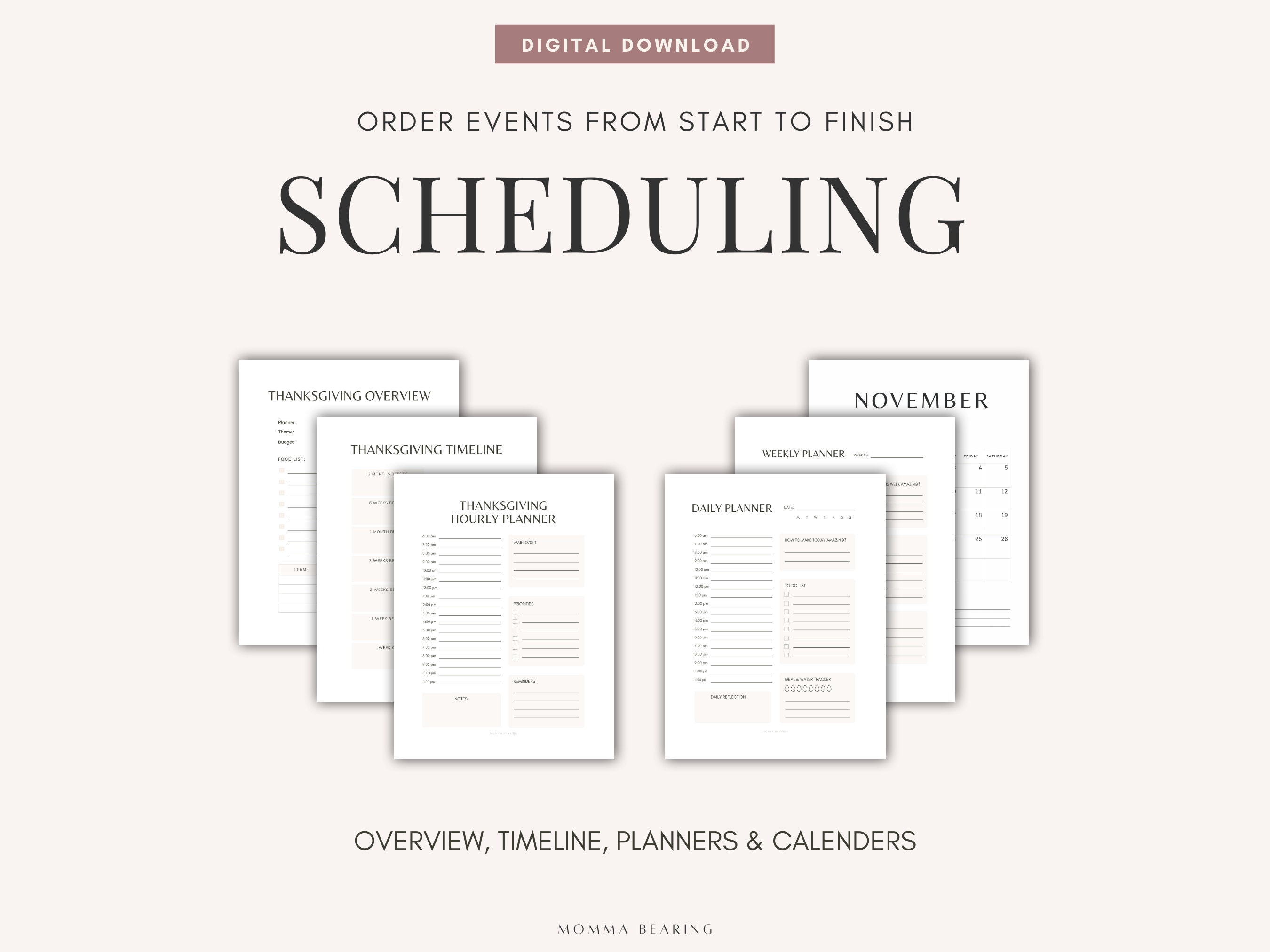 Printable Thanksgiving Planner, Turkey Day Recipe Page, DIY Holiday ...