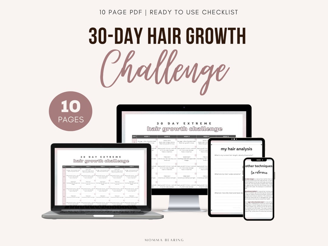 30-day Hair Growth Challenge, Simple Natural Hair Care Routine, Regimen ...