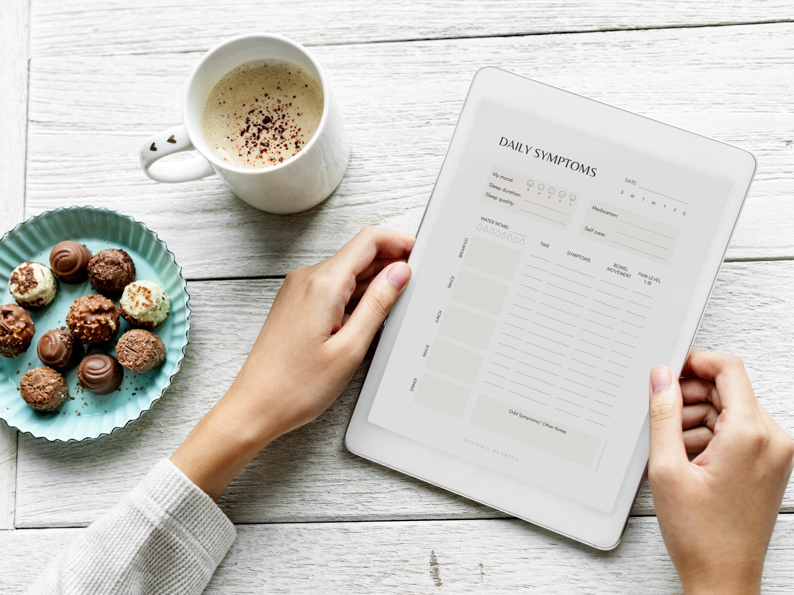 Daily Chronic Pain Tracker, Printable FND Symptom Journal, Digital ...