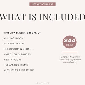 First Apartment Checklist Printable, New Home Essentials, House Moving ...