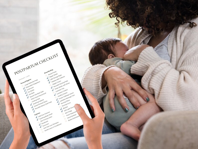 Best New Mom Postpartum Essentials Checklist, Printable Fourth ...