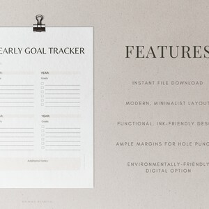 Long-term Goals Tracker, Printable 4 Year Plan, Goal Setting Worksheet ...