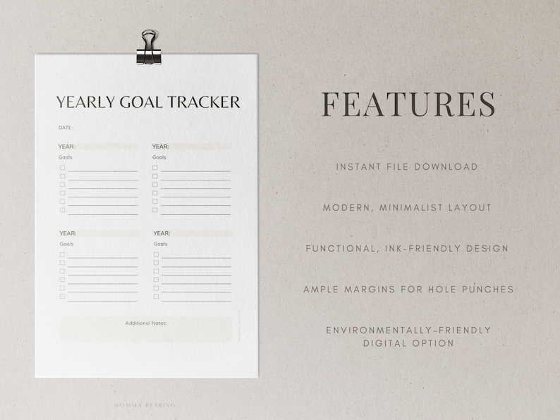 Long-term Goals Tracker, Printable 4 Year Plan, Goal Setting Worksheet ...