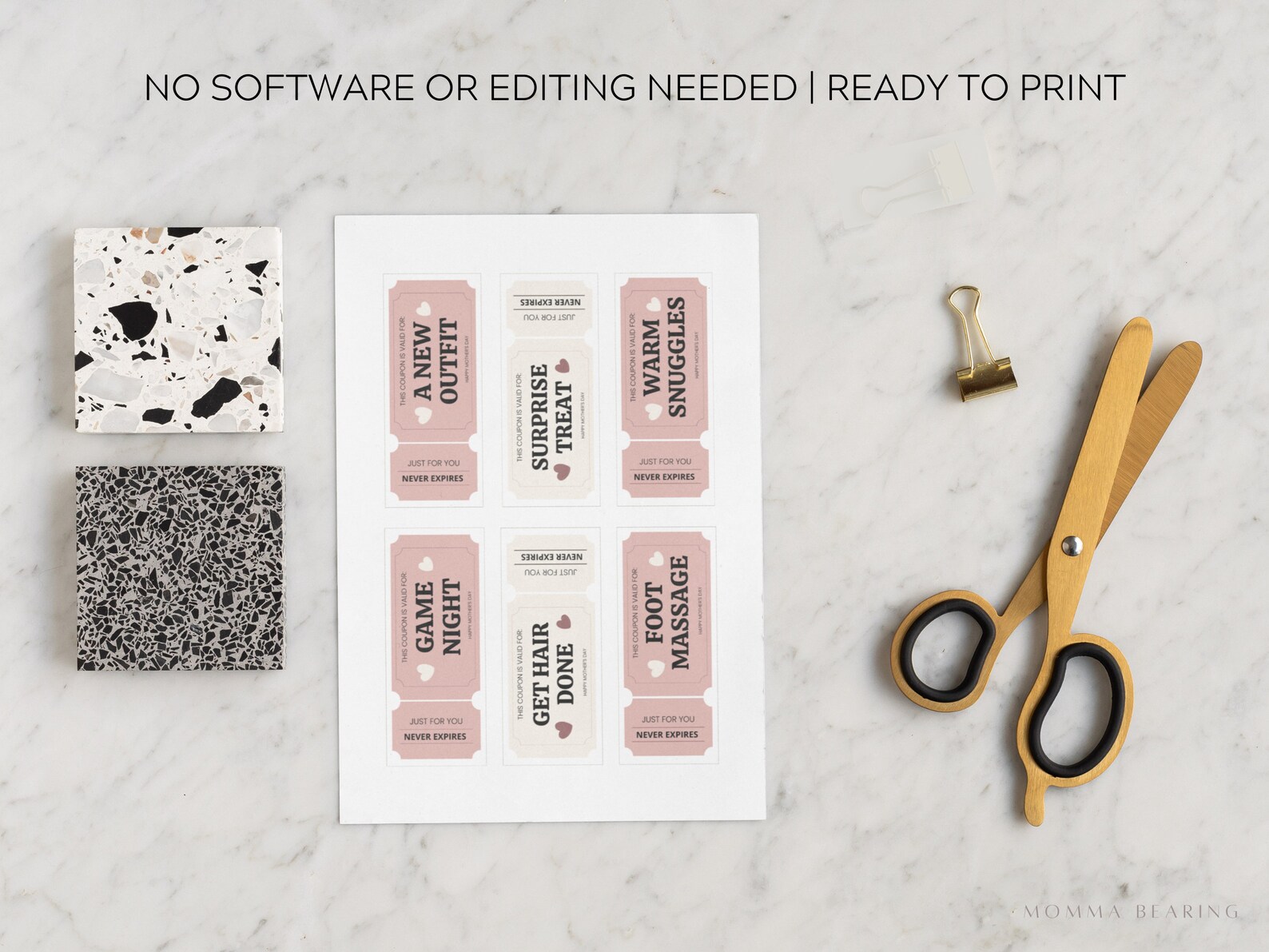 Printable Mother's Day Coupons, Best Gift From Child, Fun Mother's Day ...