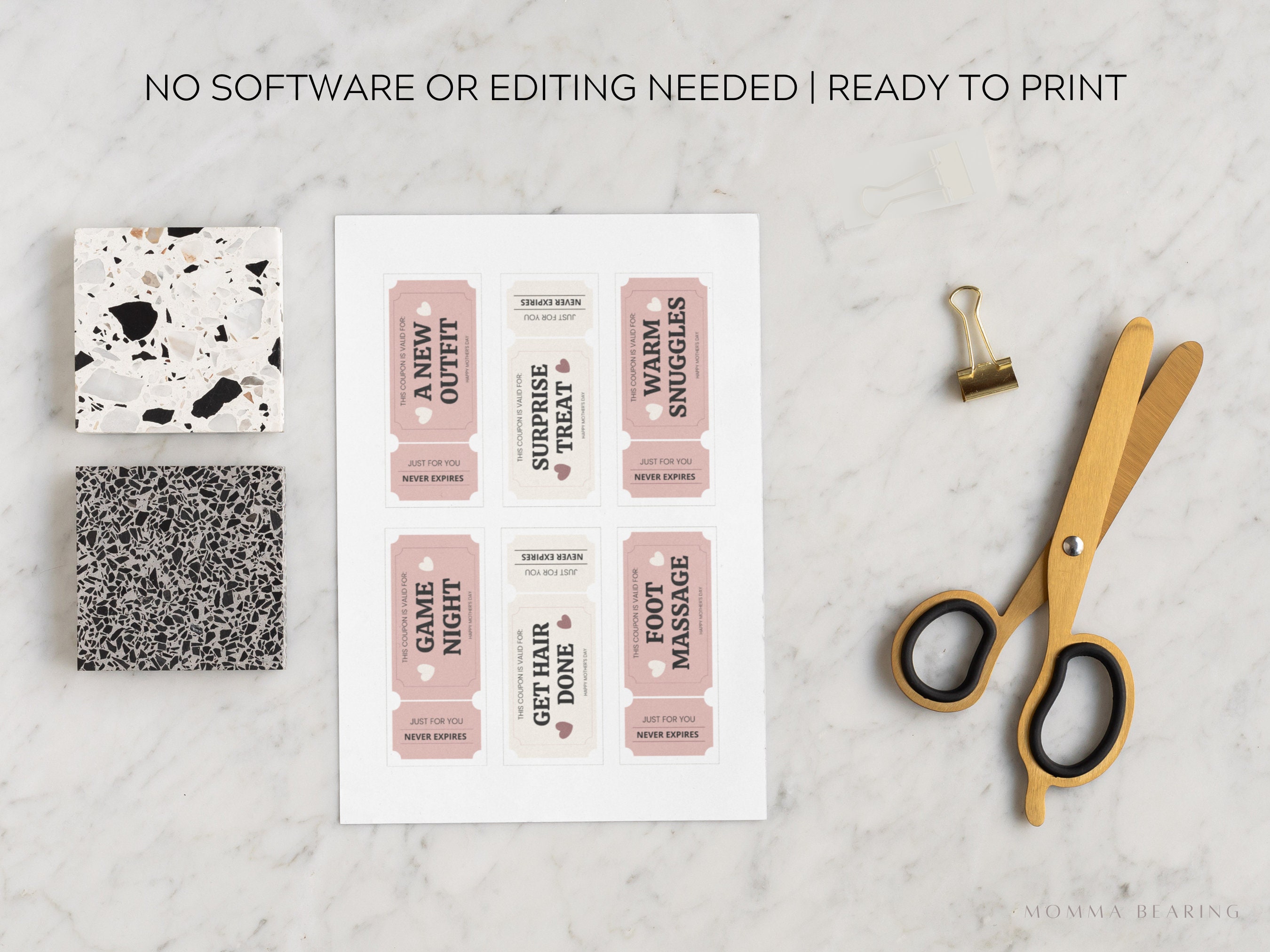 Printable Mother's Day Coupons, Best Gift From Child, Fun Mother's Day ...