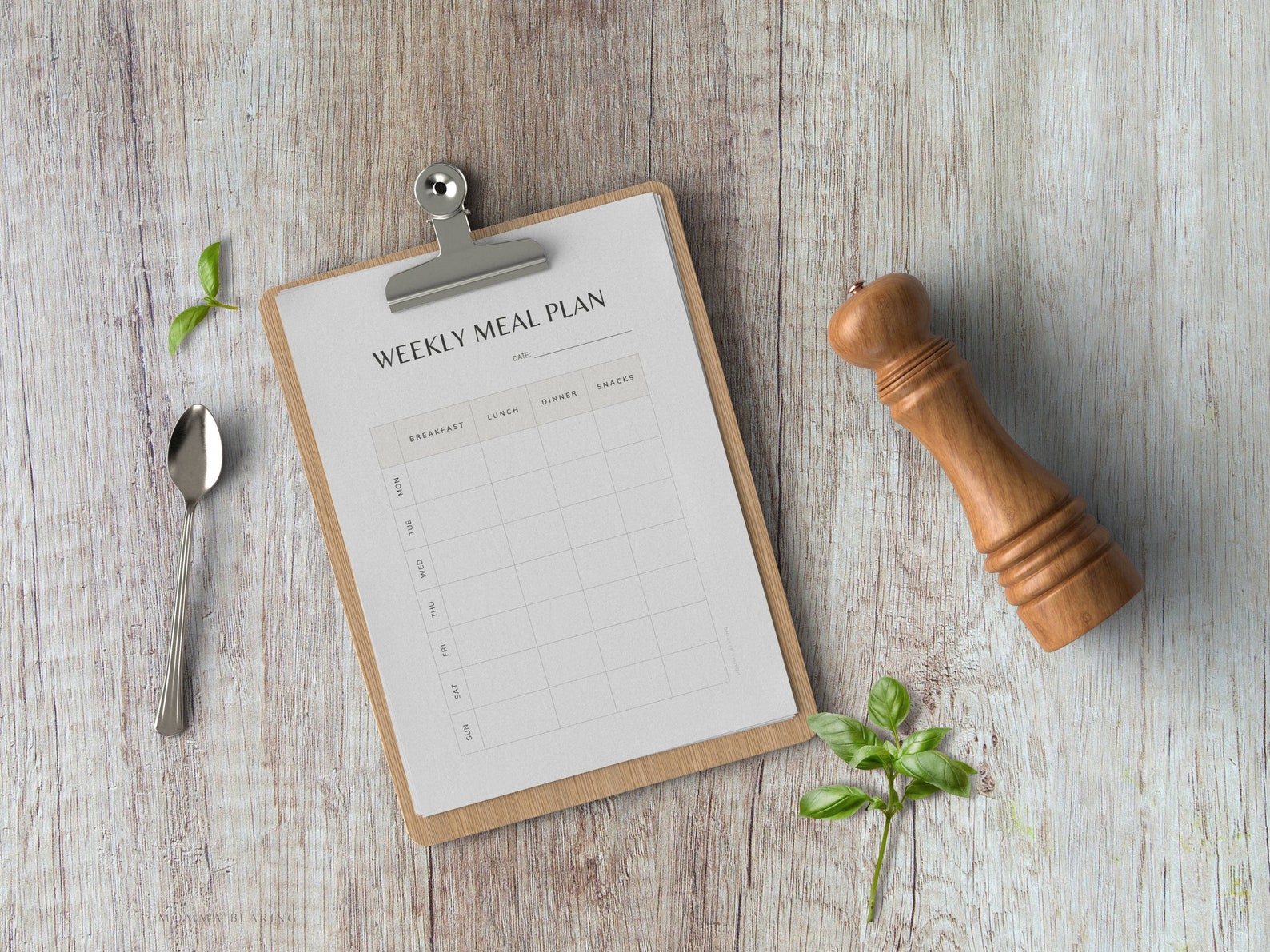 Weekly Meal Tracker, Printable Meal Tracker, Undated Food Journal Page ...