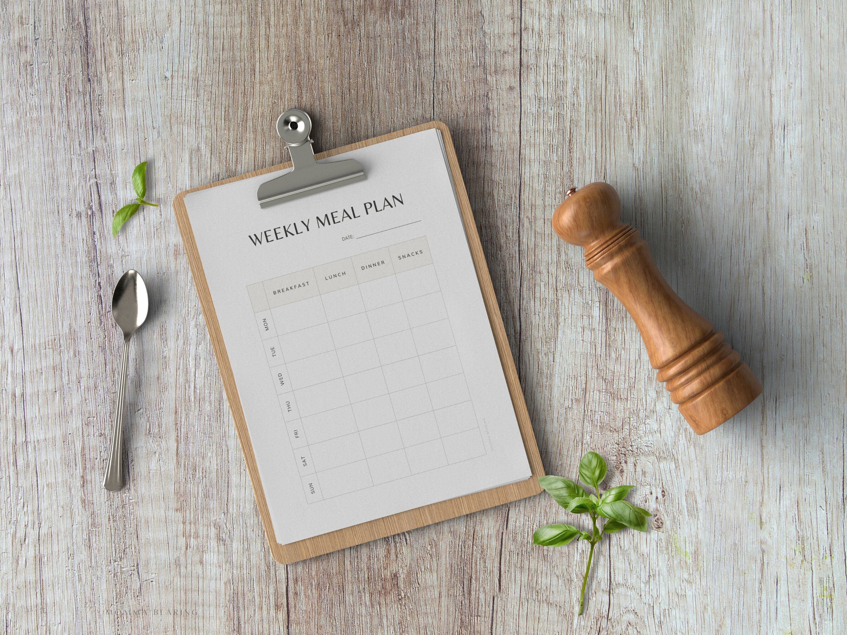 Weekly Meal Tracker, Printable Meal Tracker, Undated Food Journal Page ...