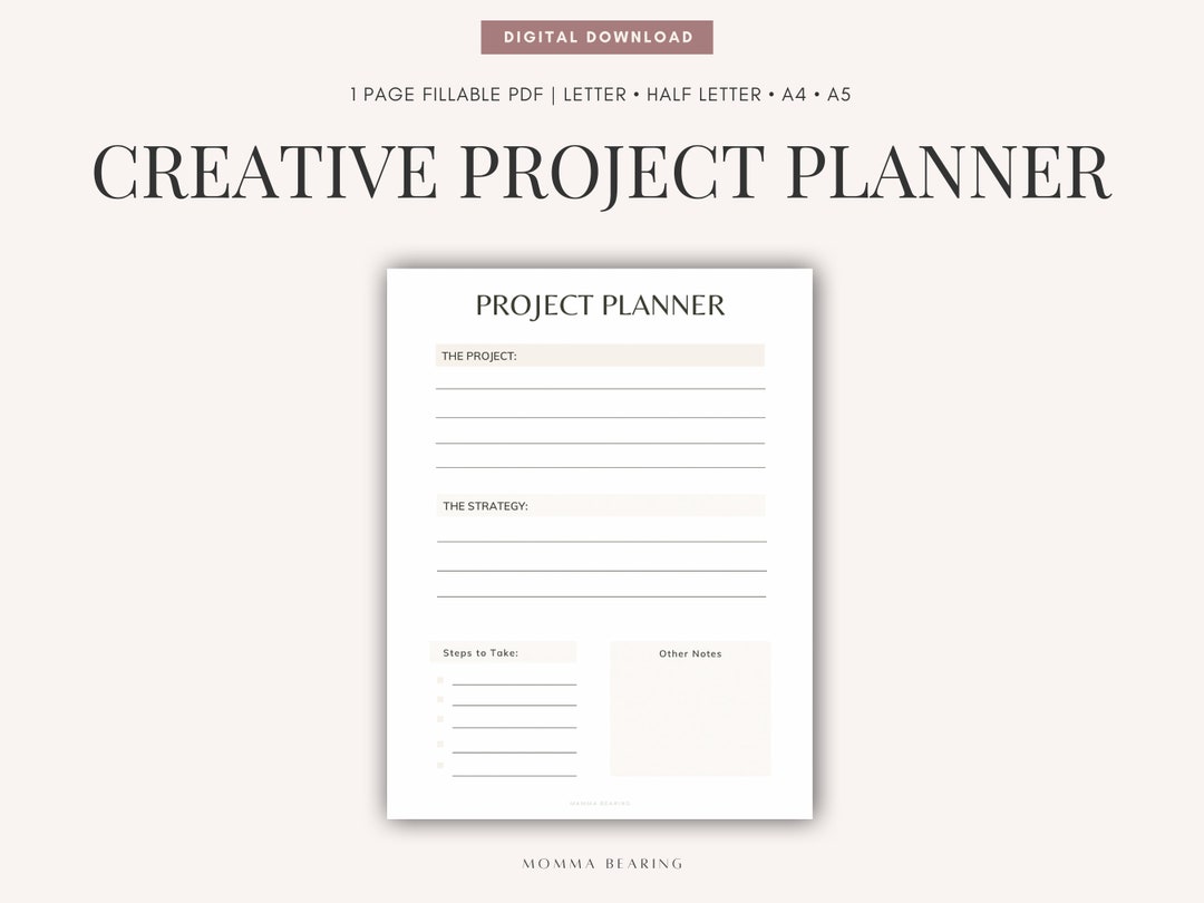 Creative Project Planner, Sewing Craft Organizer, Small Business Forms ...