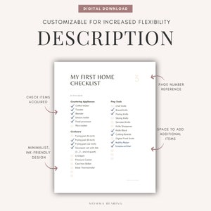 Best New Home Printable Checklist, House Must Haves, First Apartment ...