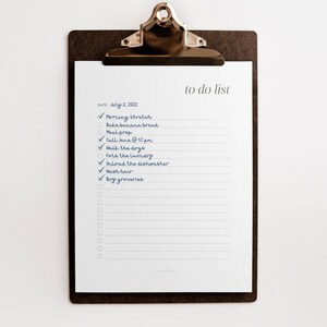 Minimalist to Do List, Printable Undated Task List, Brain Dump, Digital ...