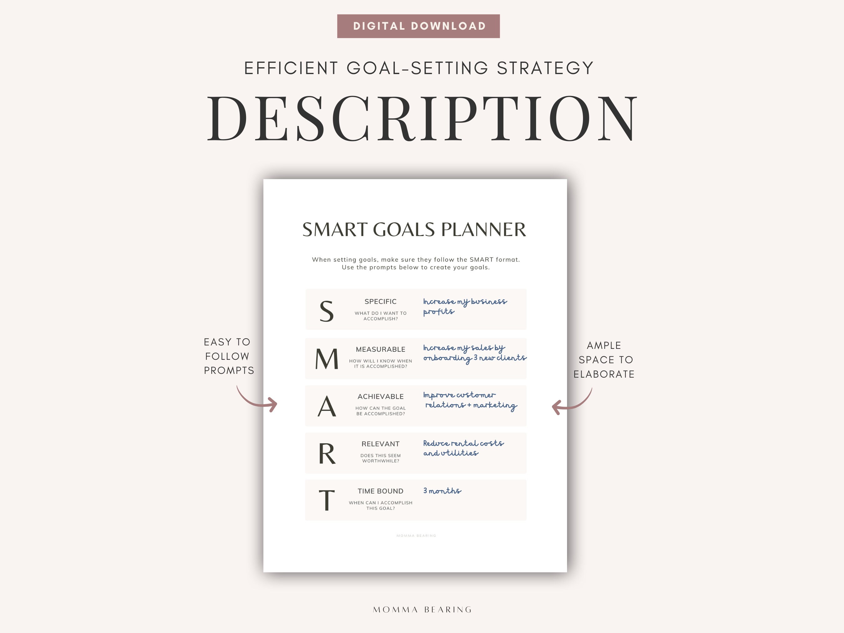 Best SMART Goal-setting Template, Printable Fillable Action Plan ...