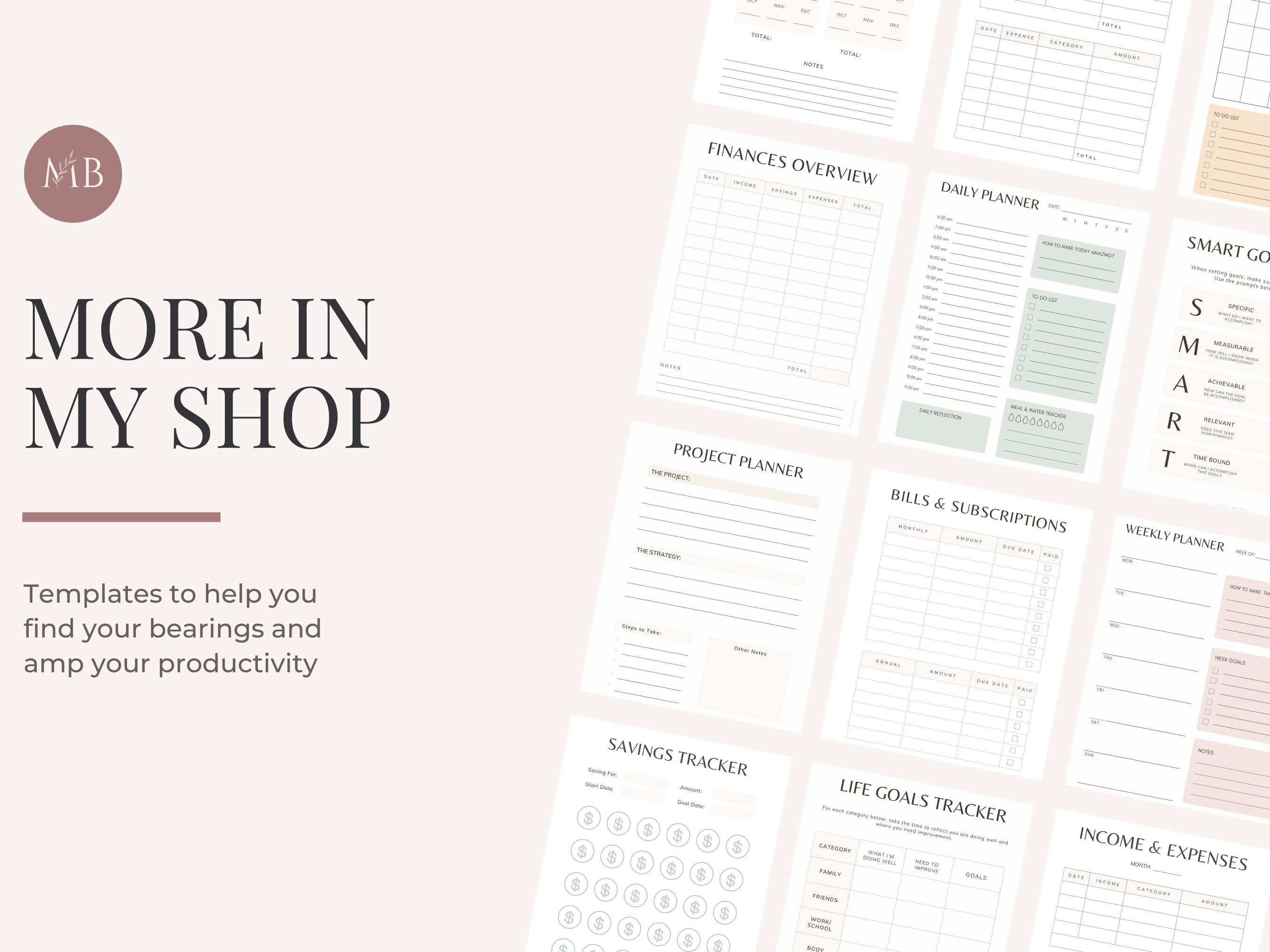 Minimalist Positive Habit Tracker, Weekly Healthy Habits, Mindset ...