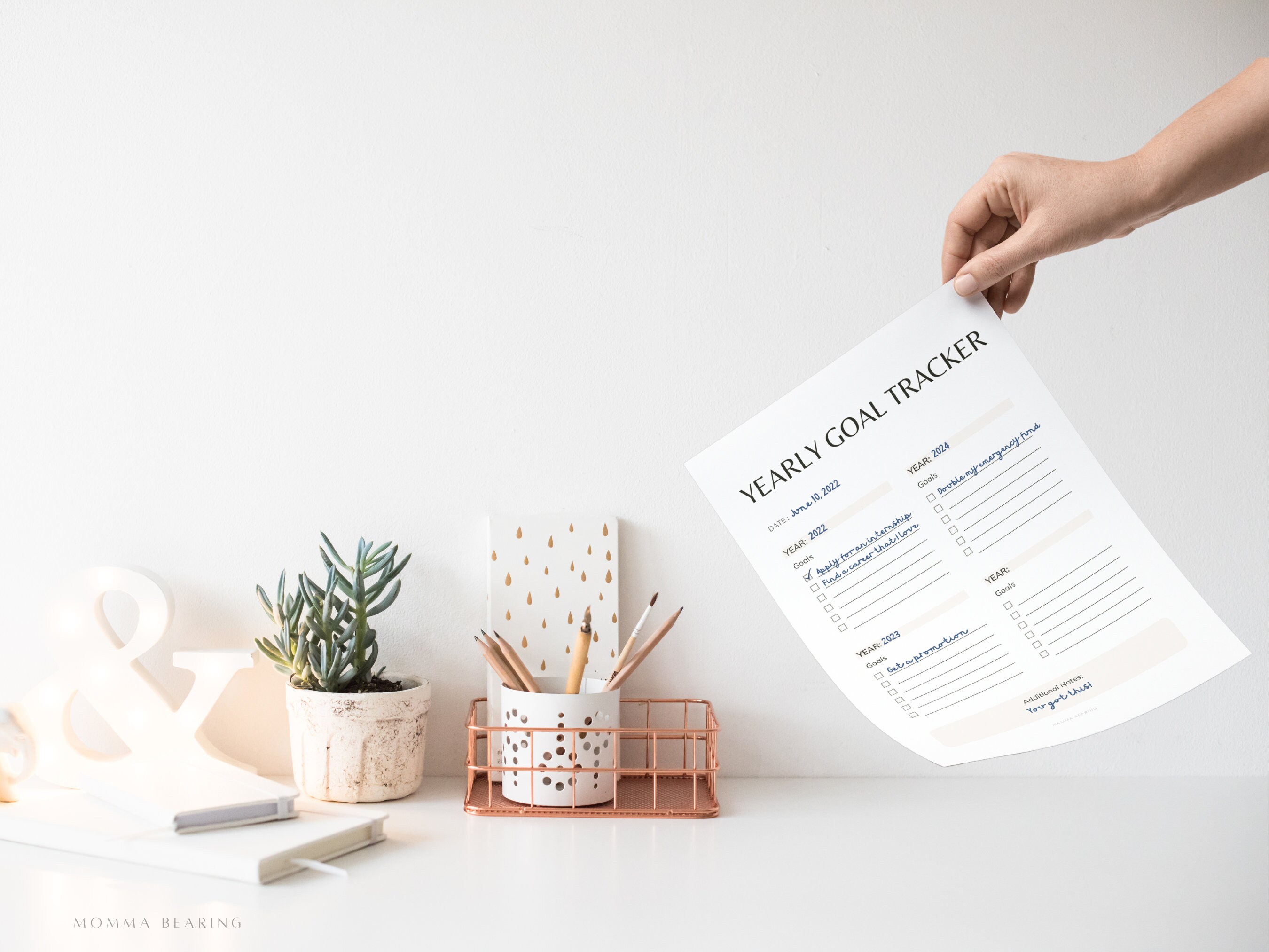 Long-term Goals Tracker, Printable 4 Year Plan, Goal Setting Worksheet ...