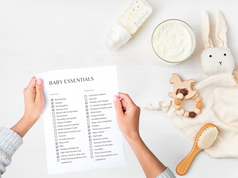 Baby Essentials Checklist Printable, Best Newborn Registry Guide PDF ...