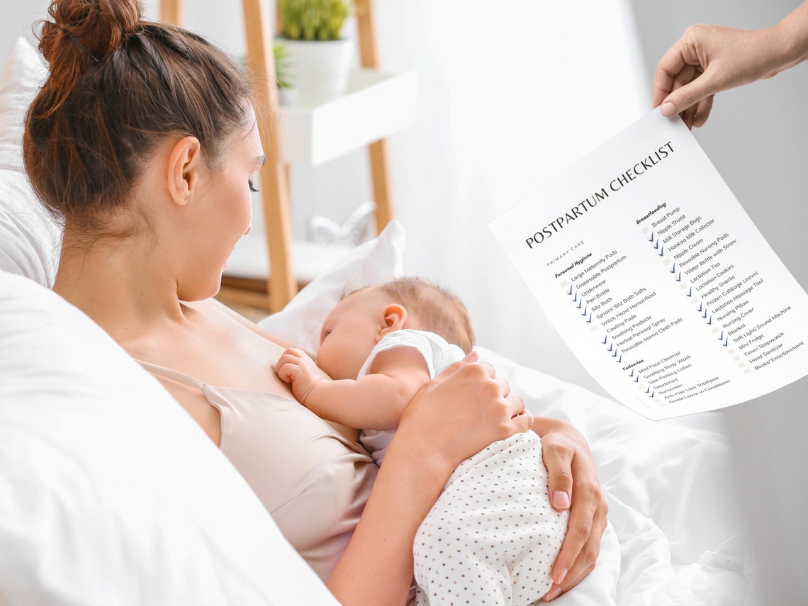 Postpartum Essentials Checklist Printable, Best Postpartum Recovery ...