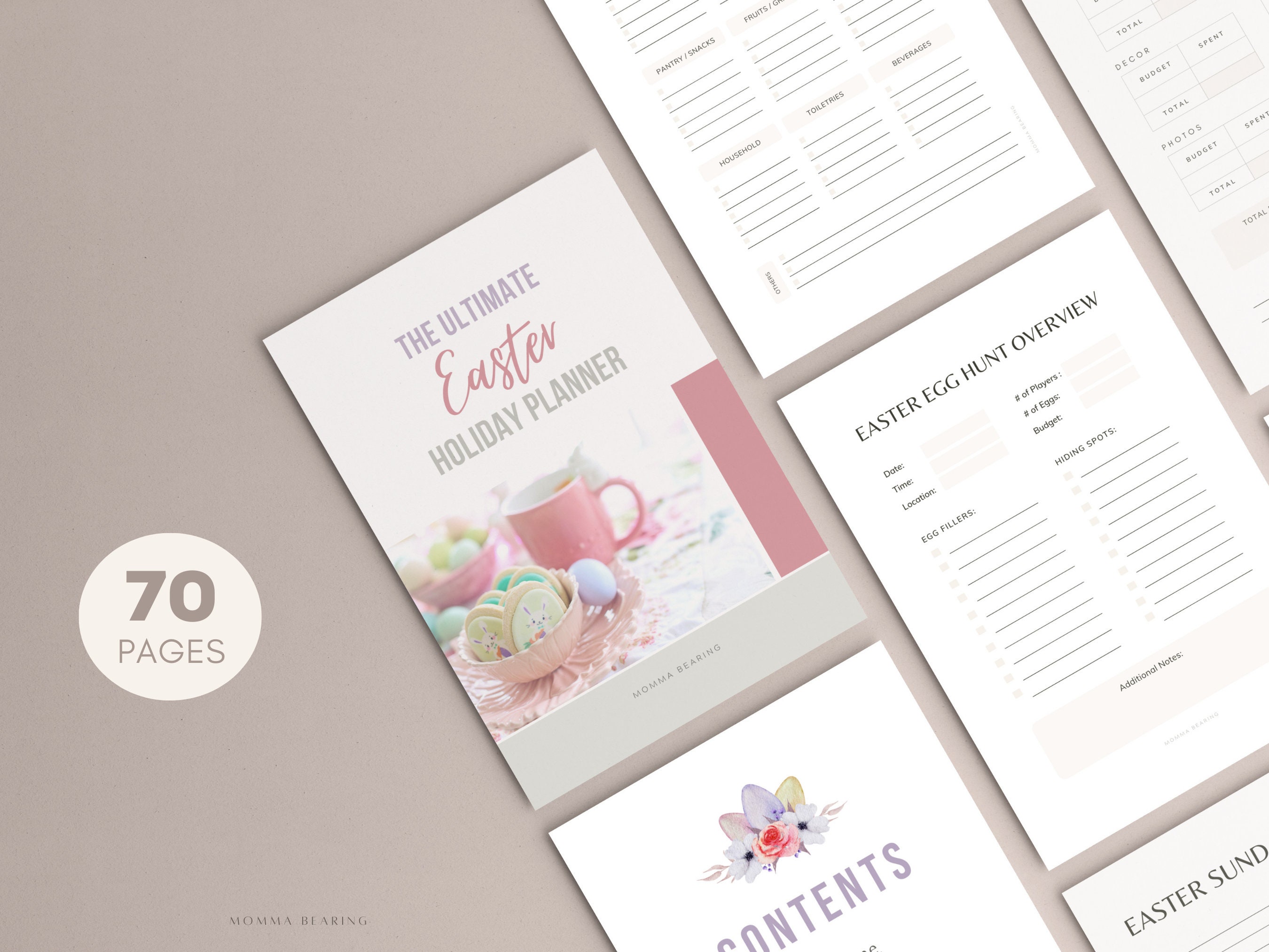 Printable Easter Planner Printable, Fun Easter Egg Hunt Activity, Kids Baskets Tracker, DIY ...