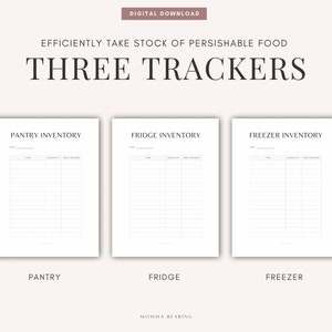 Easy Food Inventory System, Printable Pantry, Fridge & Freezer Log ...