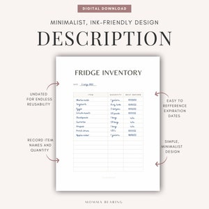 Best Food Inventory System, Printable Pantry, Fridge & Freezer ...