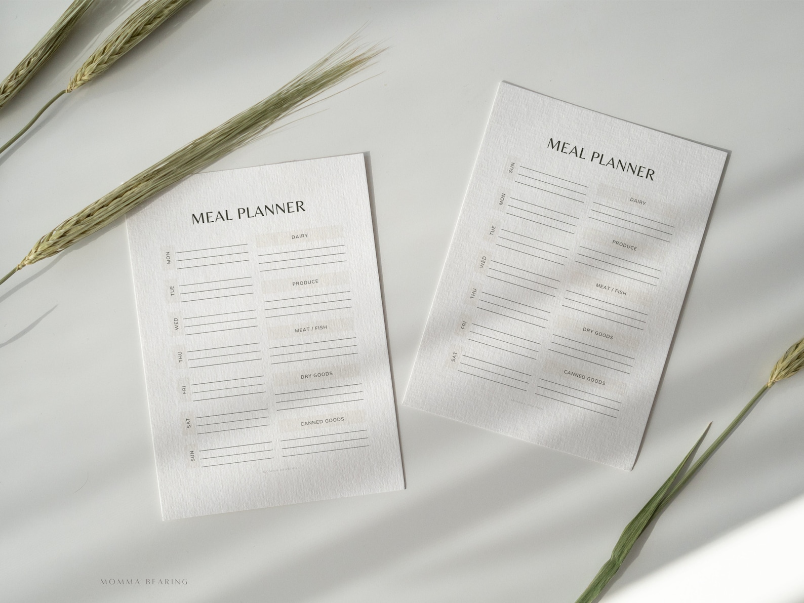 Simple Meal Planner Printable, Undated Weekly Healthy Meal Plan ...