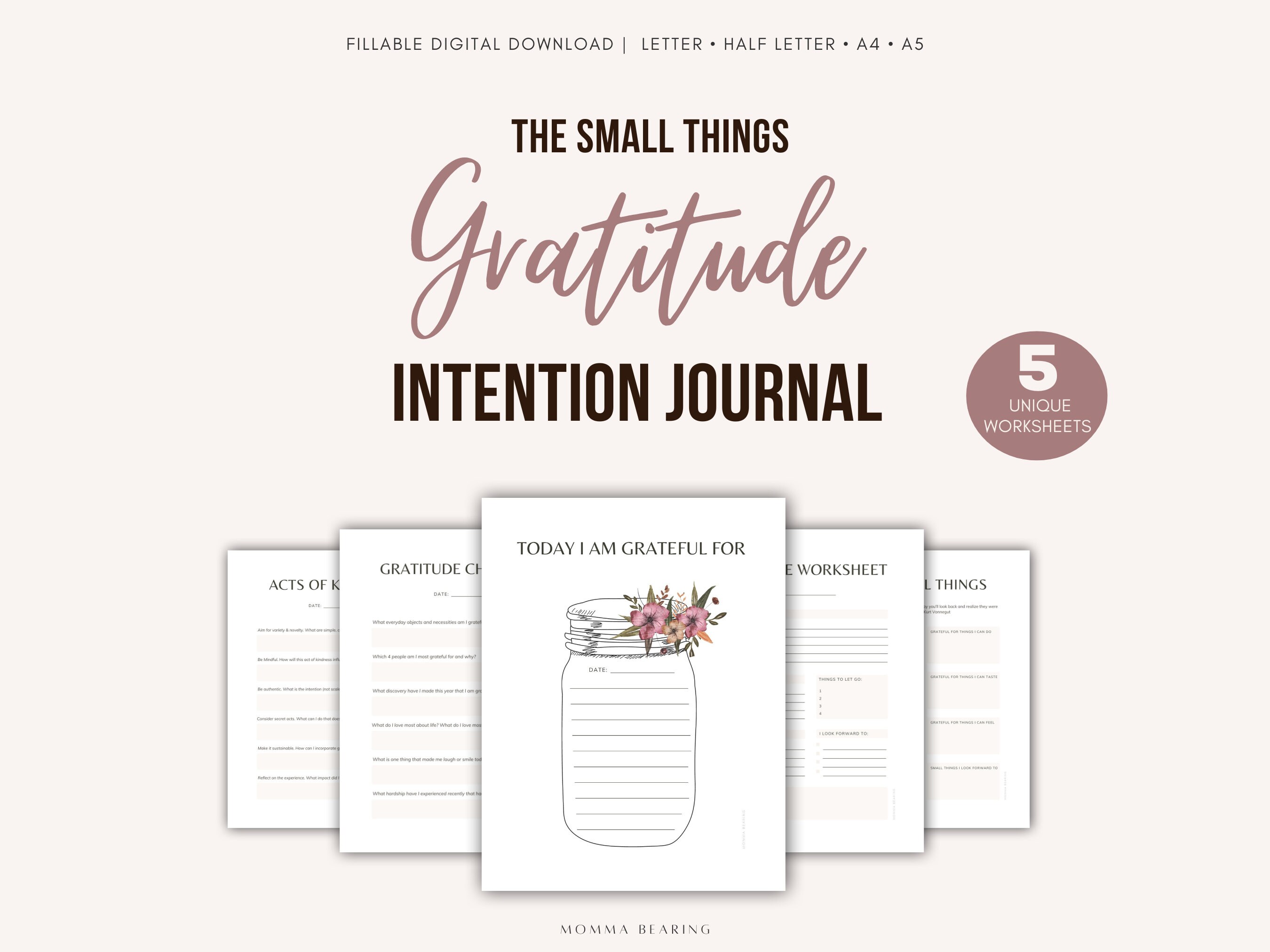 Gratitude Journal Bundle Printable Self-love Planner - Etsy