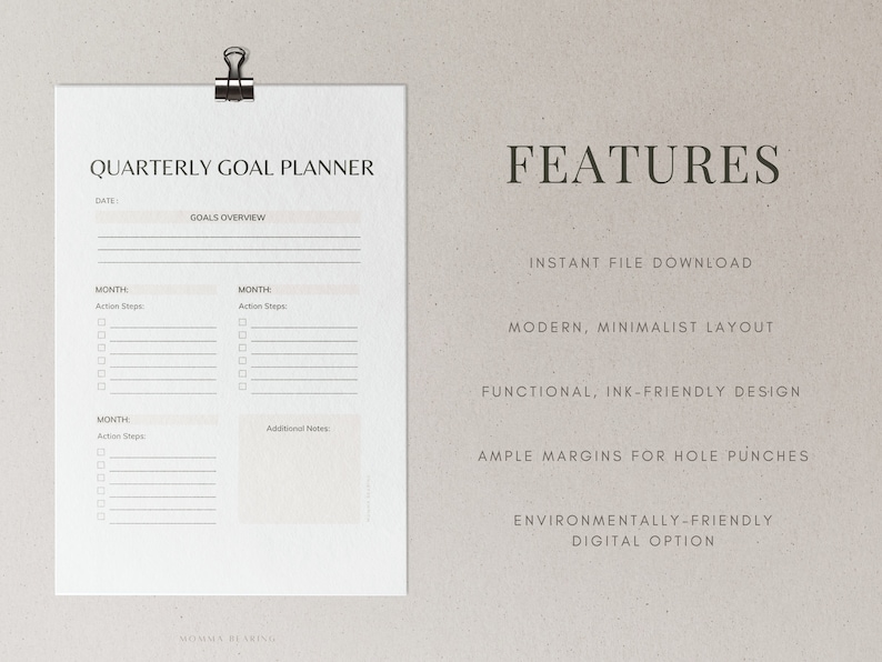 Q4 Action Plan Template, Printable Quarterly Goal Tracker, Business ...