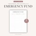 Printable Emergency Fund, Sinking Funds, Rainy Day Fund, Savings ...