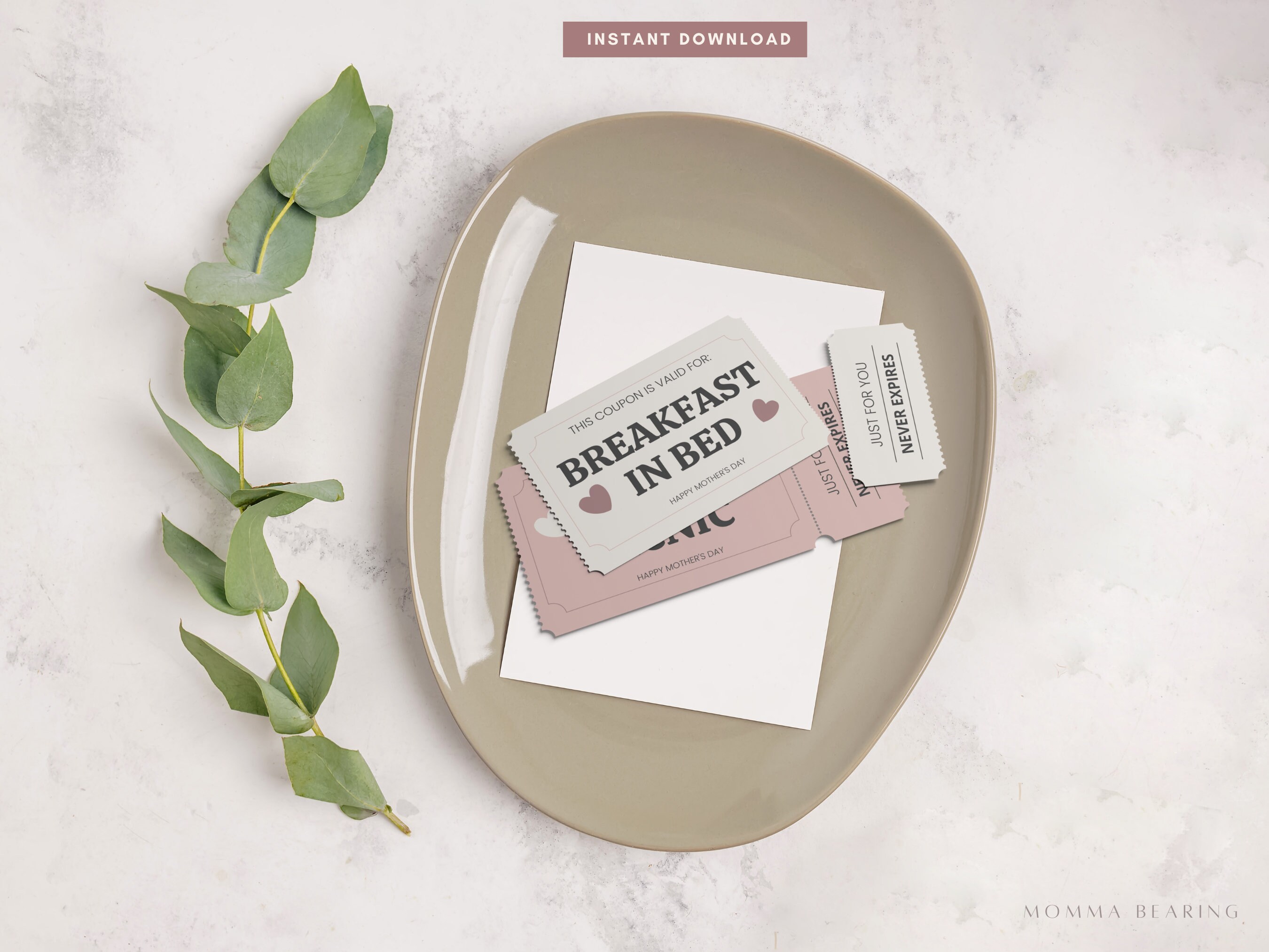 Printable Mother's Day Coupons, Best Gift From Child, Fun Mother's Day ...