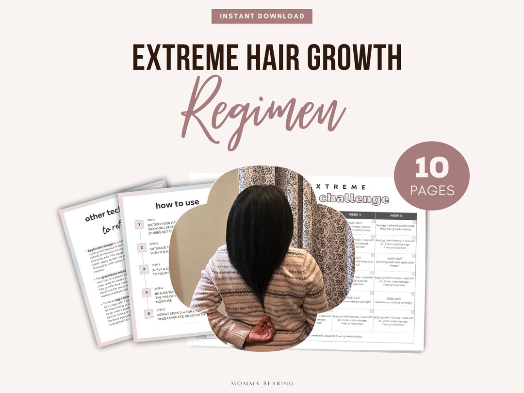 Long Natural Hair Regimen, Extreme 30-day Hair Growth Challenge, Simple ...