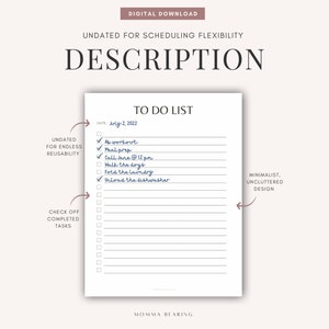 Minimalist to Do List Printable Undated Task List Brain - Etsy