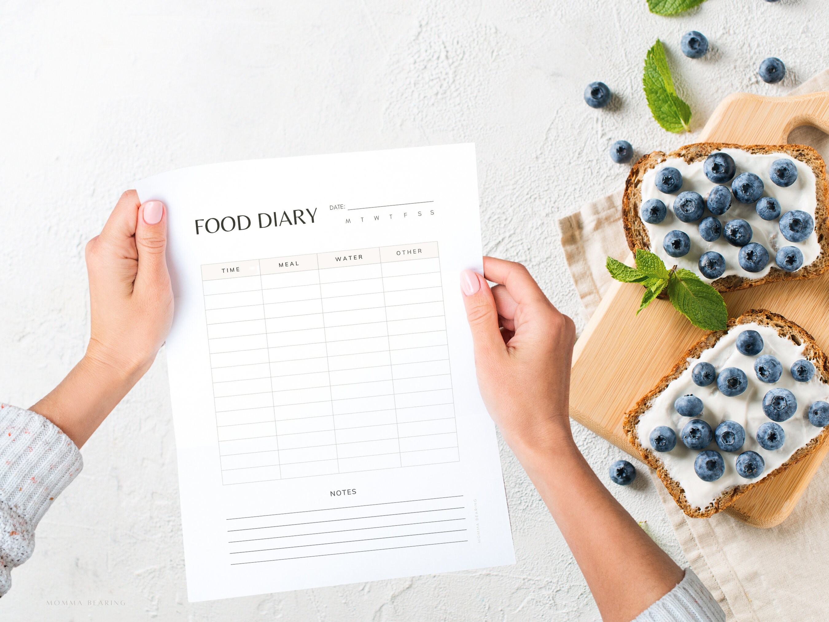 Daily Mindful Eating Diary, Digital Intentional Nutrition Journal ...