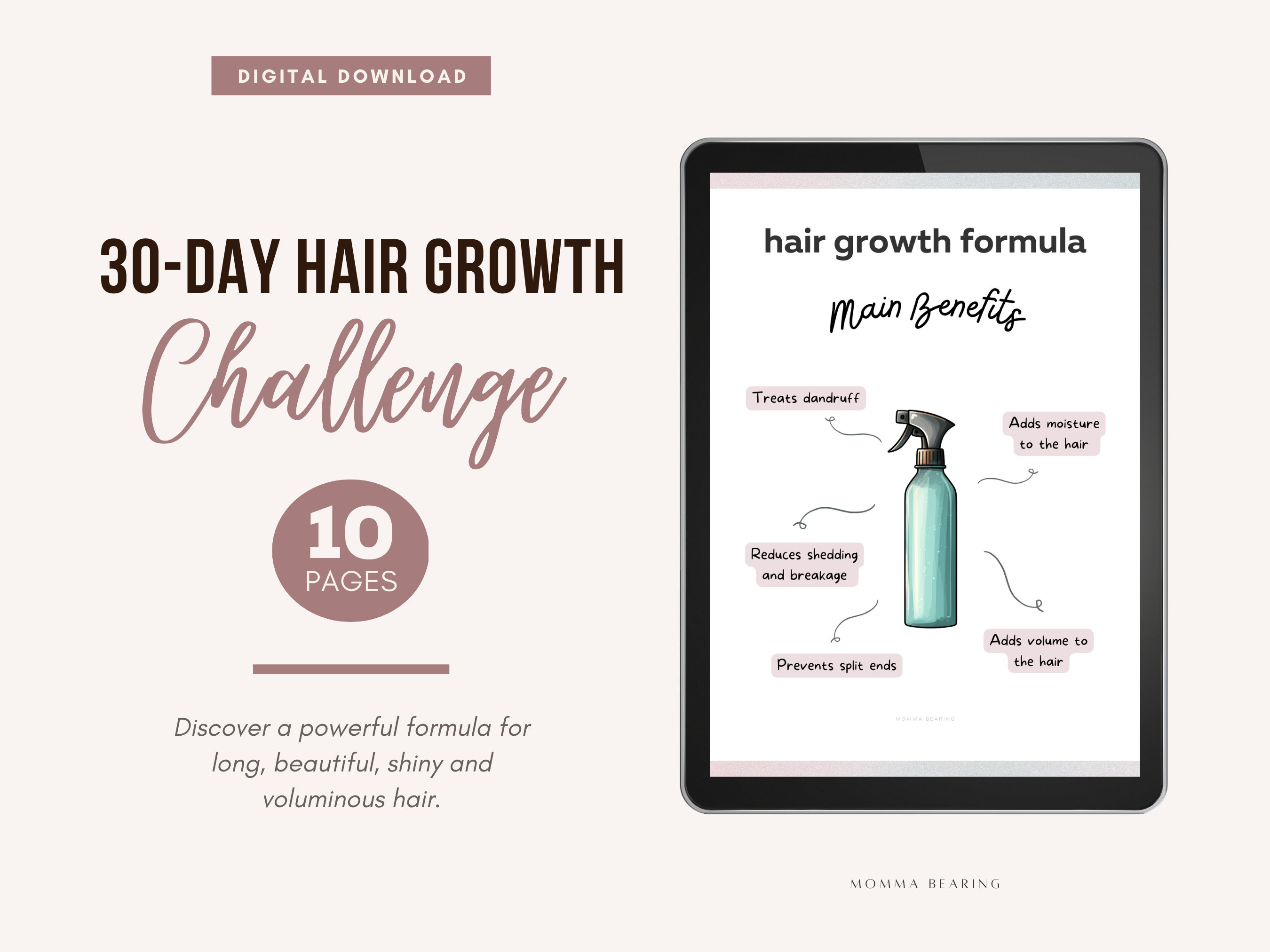 30-day Hair Growth Challenge, Simple Natural Hair Care Routine, Regimen ...