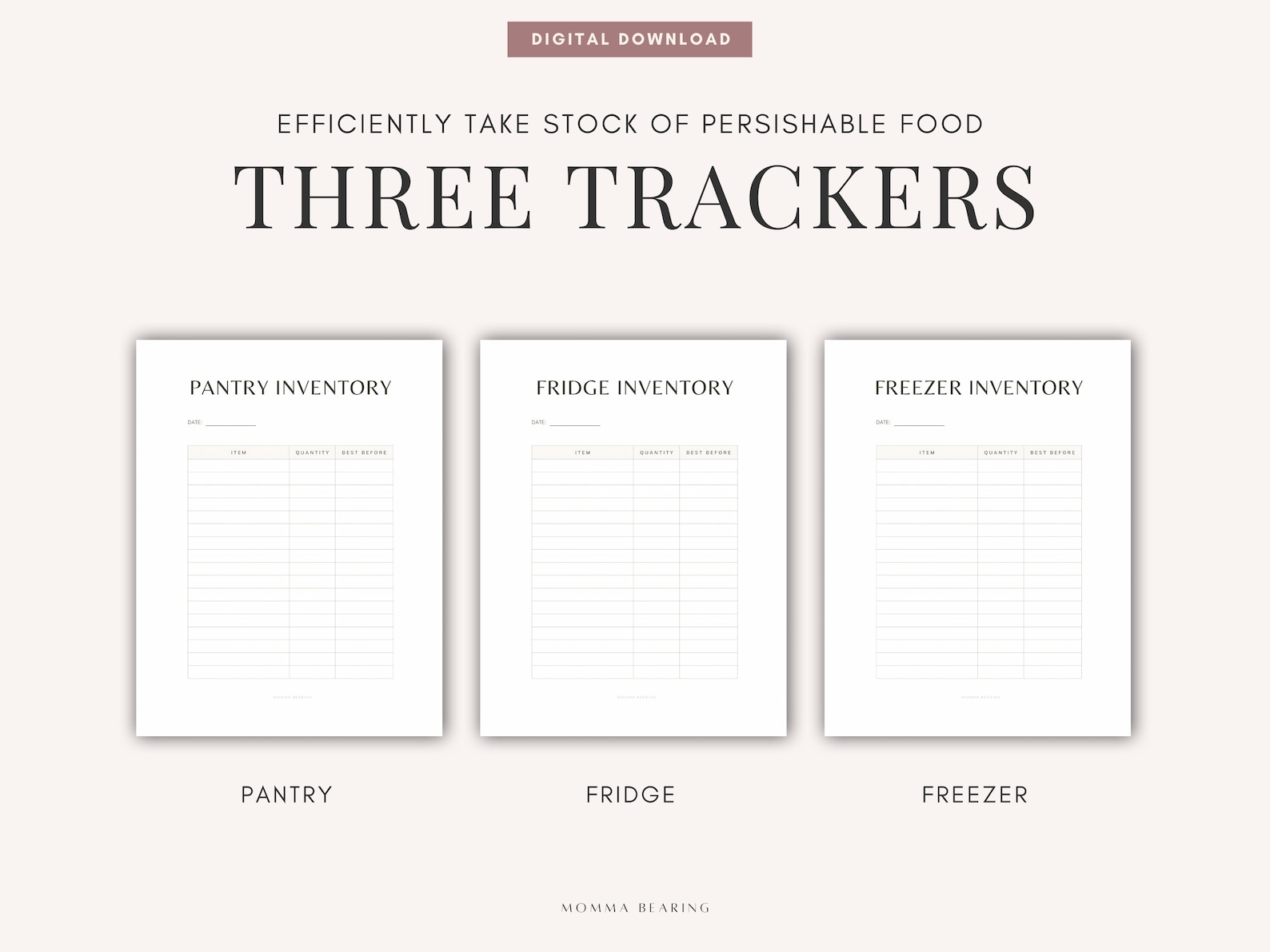 Best Food Inventory System, Printable Pantry, Fridge & Freezer ...