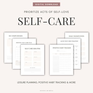 Printable Self Care Journal, Self-love Planner, Mindfulness Journal ...