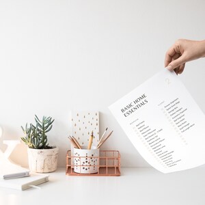 Basic Home Essentials Printable, Moving Out Checklist, New Apartment to ...