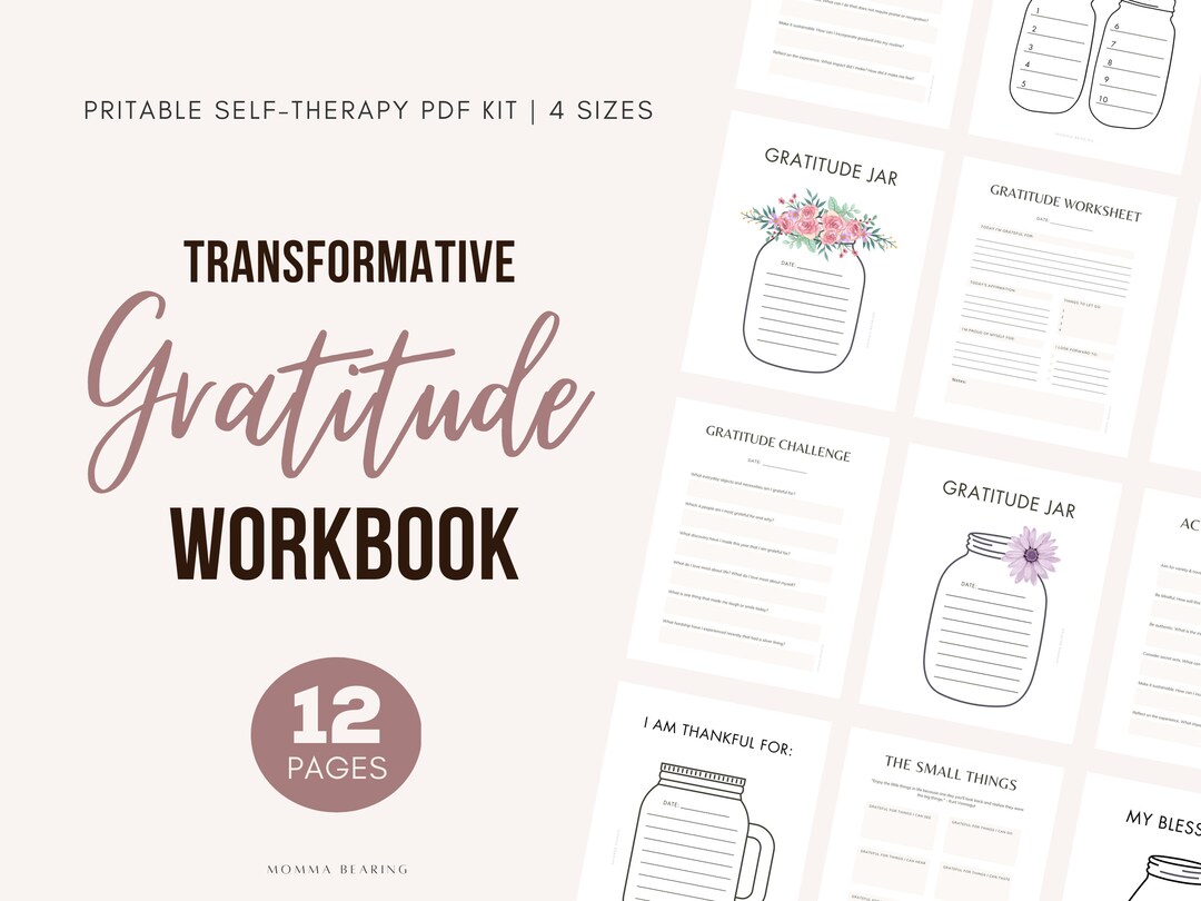 Transformative Printable Gratitude Workbook, Acts of Kindness Worksheet ...