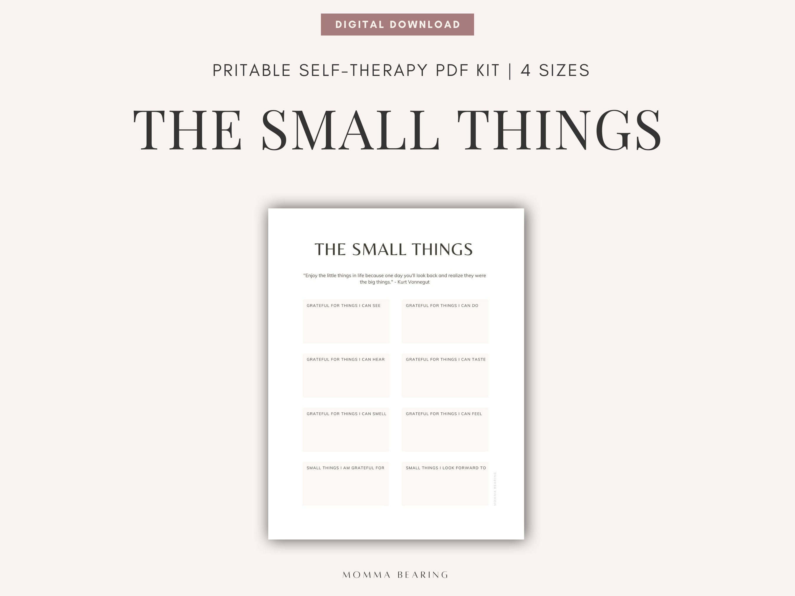 Printable Gratitude Worksheet Bundle, Acts of Kindness Log, Small ...