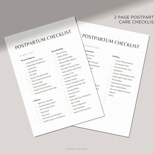 Best New Mom Postpartum Essentials Checklist, Printable Fourth ...