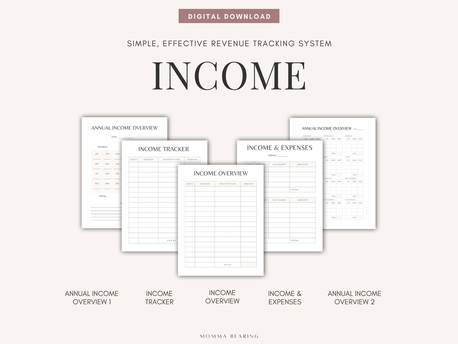 Digital Finance Planner, Printable Financial Planner Bundle, Undated ...