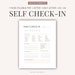 Daily Self Check In, Printable Mood Tracker, Wellness Worksheet for ...