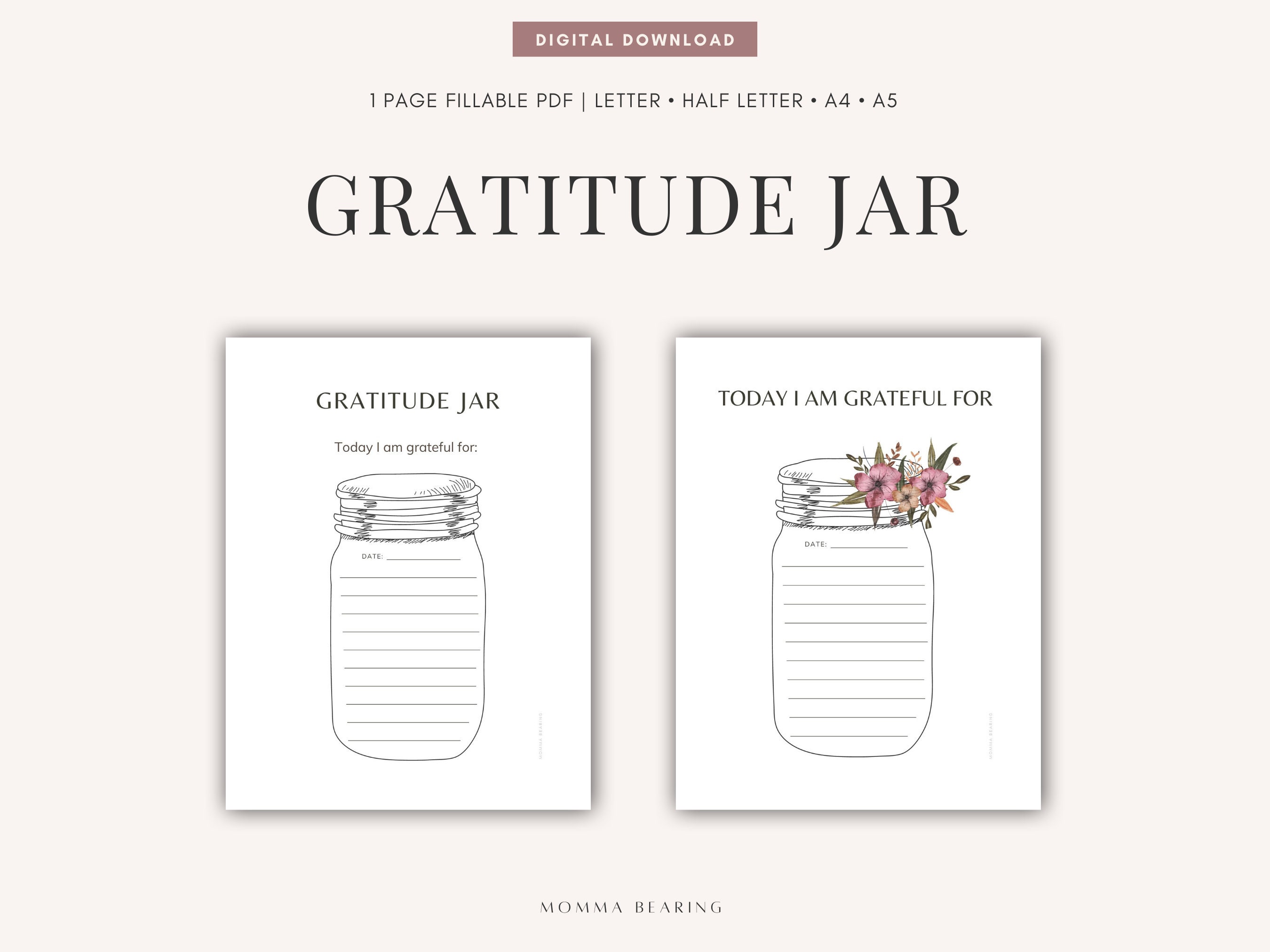Gratitude Journal Bundle Printable Self-love Planner - Etsy