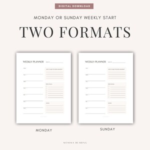 Printable Daily, Weekly, Monthly Planner, Personal Productivity Bundle ...