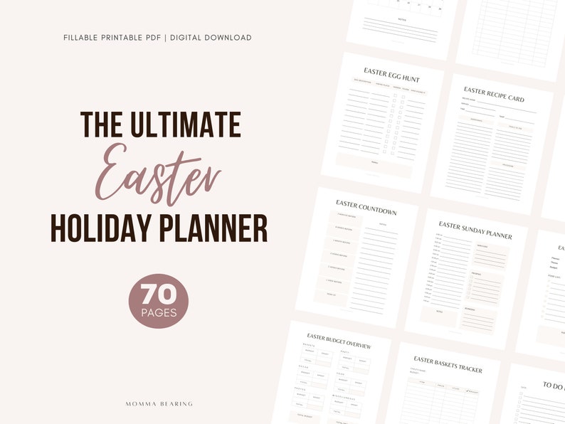 Printable Easter Planner Printable, Fun Easter Egg Hunt Activity, Kids ...